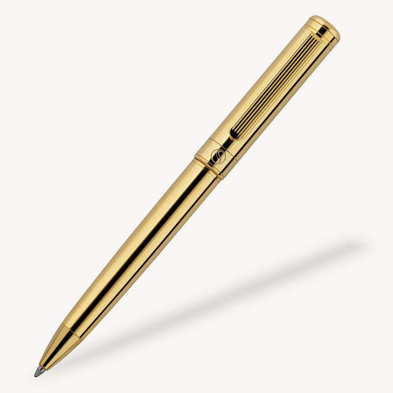 Gold Colour Pens for Refined Writing | Classic Ballpoint by Scriveiner