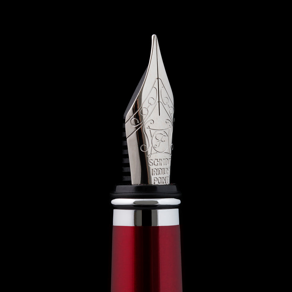 Scriveiner Classic Crimson Red Fountain Pen - Fine Nib