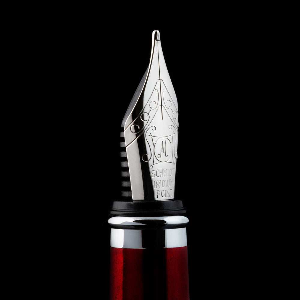 Classic Crimson Red Fountain Pen - Medium Nib - Custom
